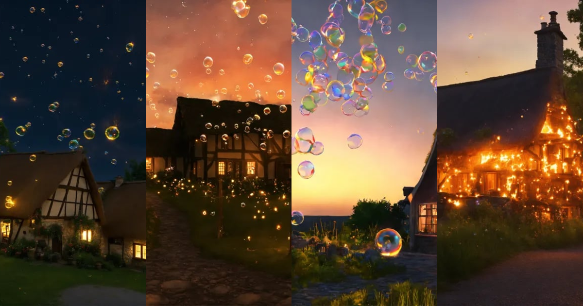 Lexica - Bubbles made from molten glass, lava bubbles, burning bubbles ...