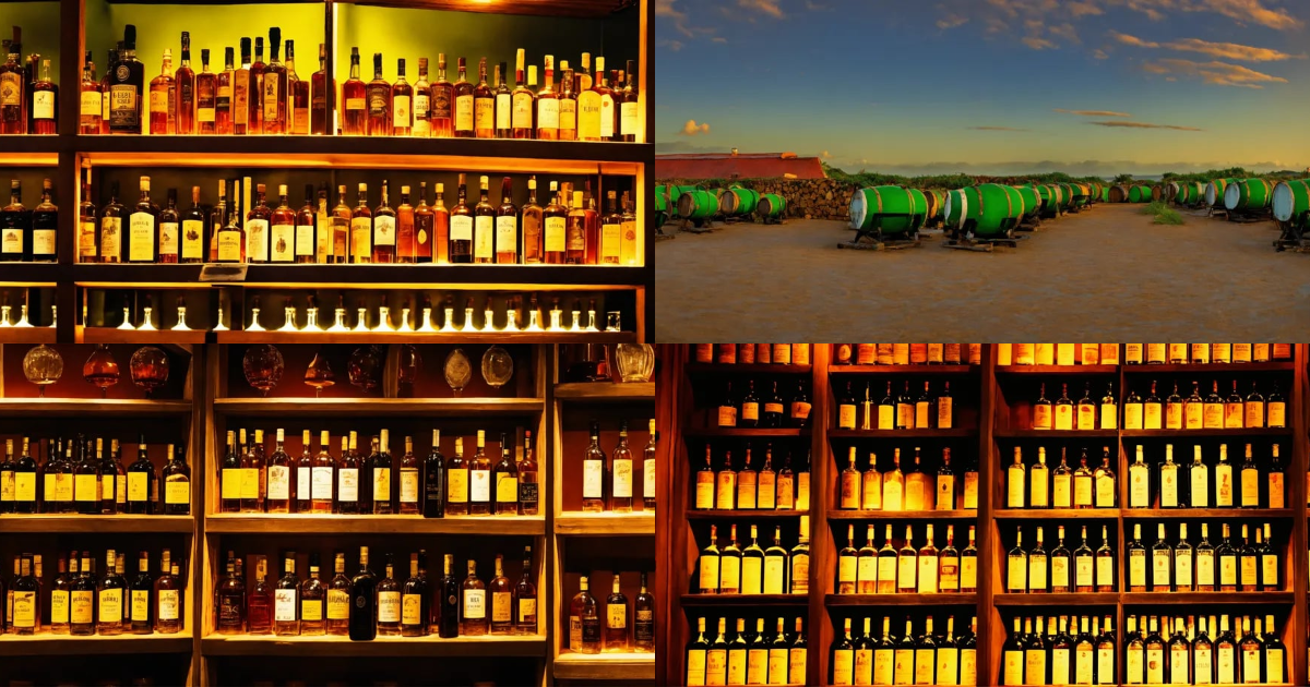 Lexica - Rum cellar bottles