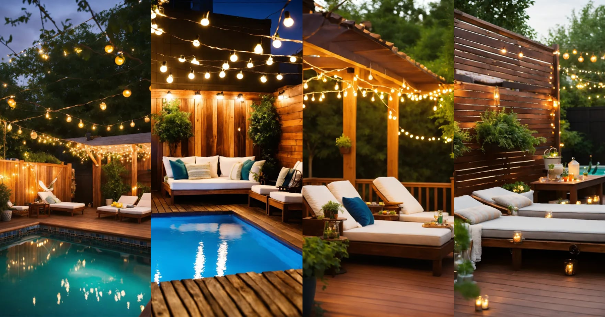 Lexica - Imagine a luxurious wooden deck wrapping around a glistening ...