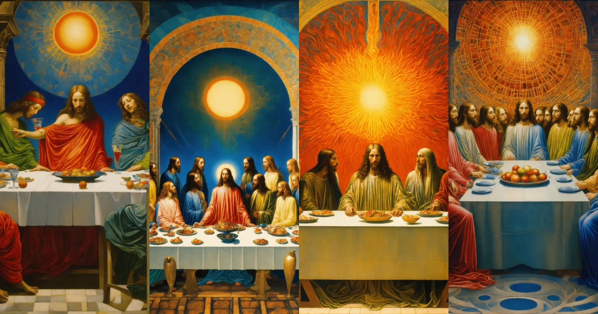 Lexica - The Last Supper - Jean Delville in a surrealistic style with ...