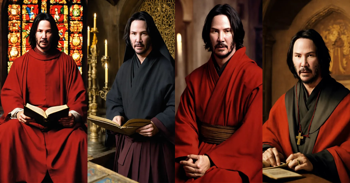 Lexica - Keanu Reeves as a 15th century monk
