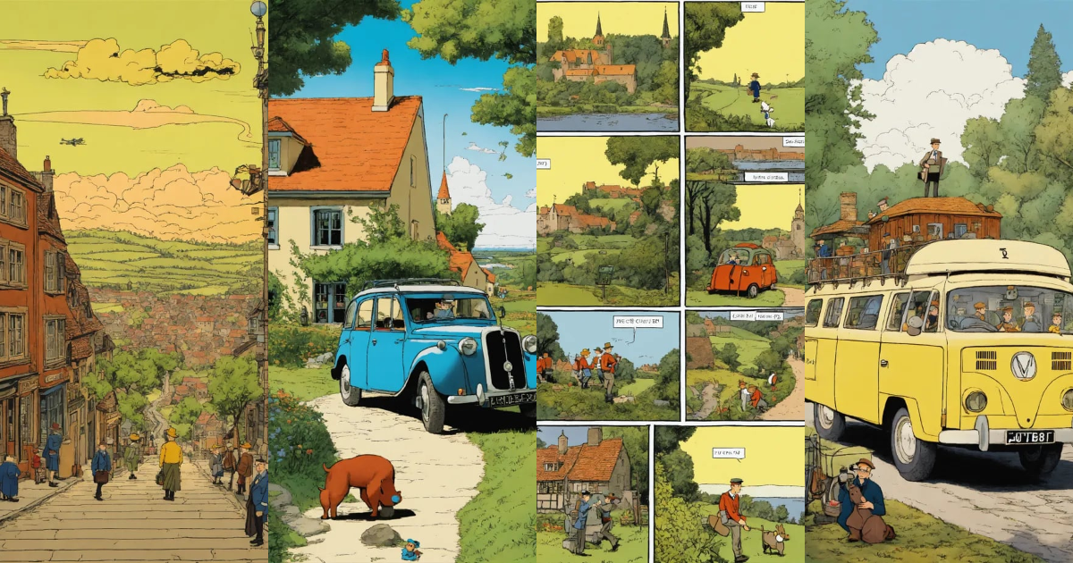 Lexica - Cuthbert calculus in herge style super detailed