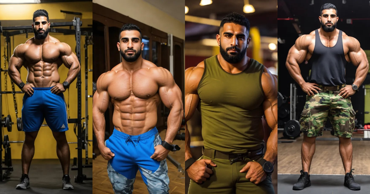 Lexica - 30-year-old Arab man with big muscles, big bodybuilder, body ...