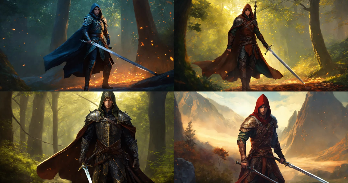 Lexica - Fine art, delicate detail, male wood-elf, rogue assassin ...