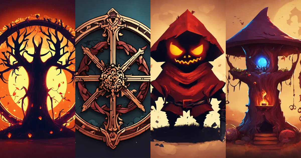 Lexica - Spell terrible withering, game icon, stylized, simple design ...