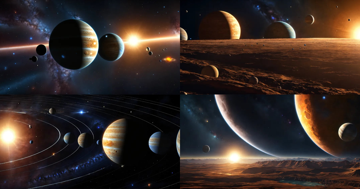 Lexica - Photorealistic image of a solar system