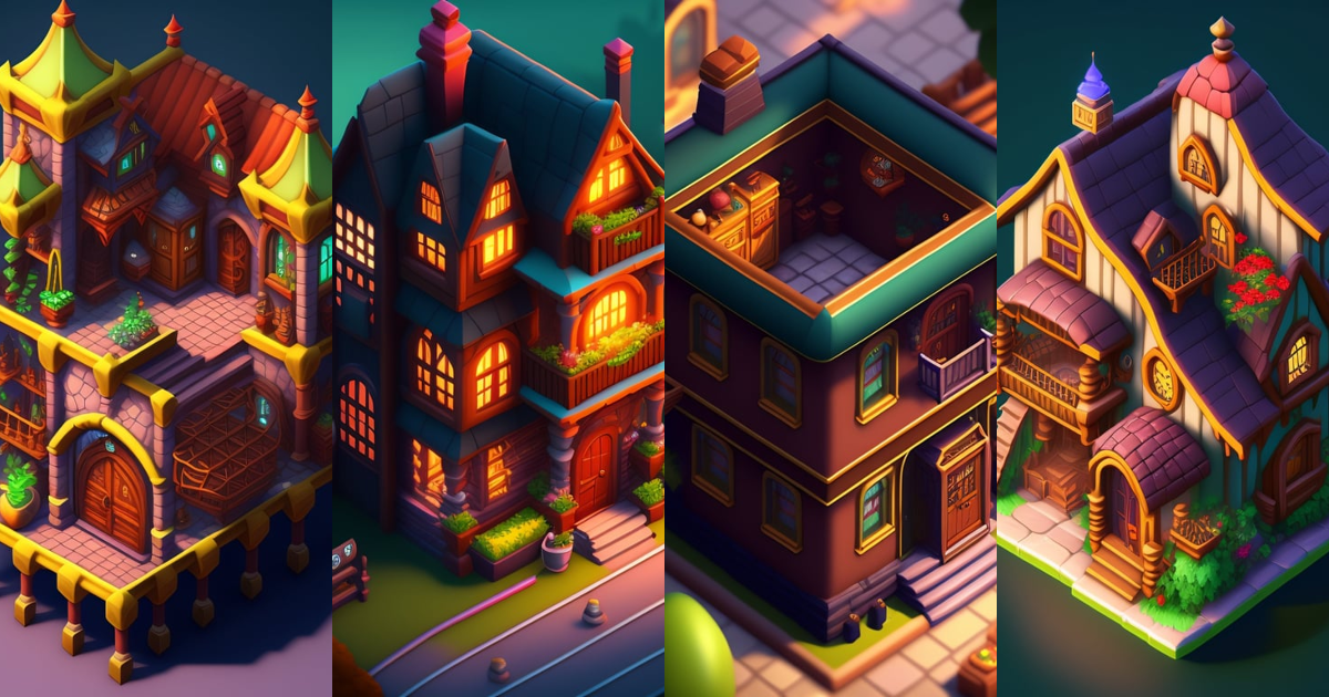Lexica - Isometric evil lab house, concept art, by senior environment ...