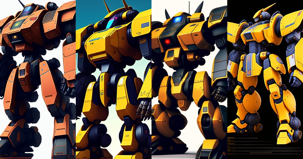 Lexica - Giant mobile armor mecha neo zeon blueprint highly detailed
