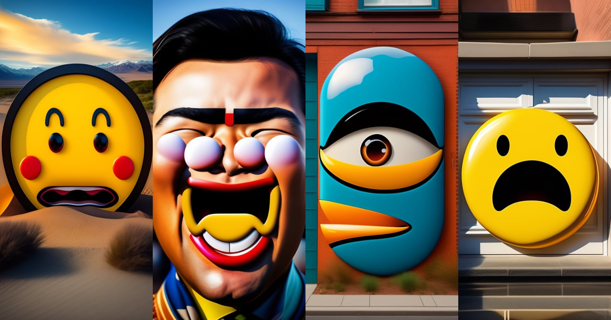 Lexica - Emoji zany face graffiti