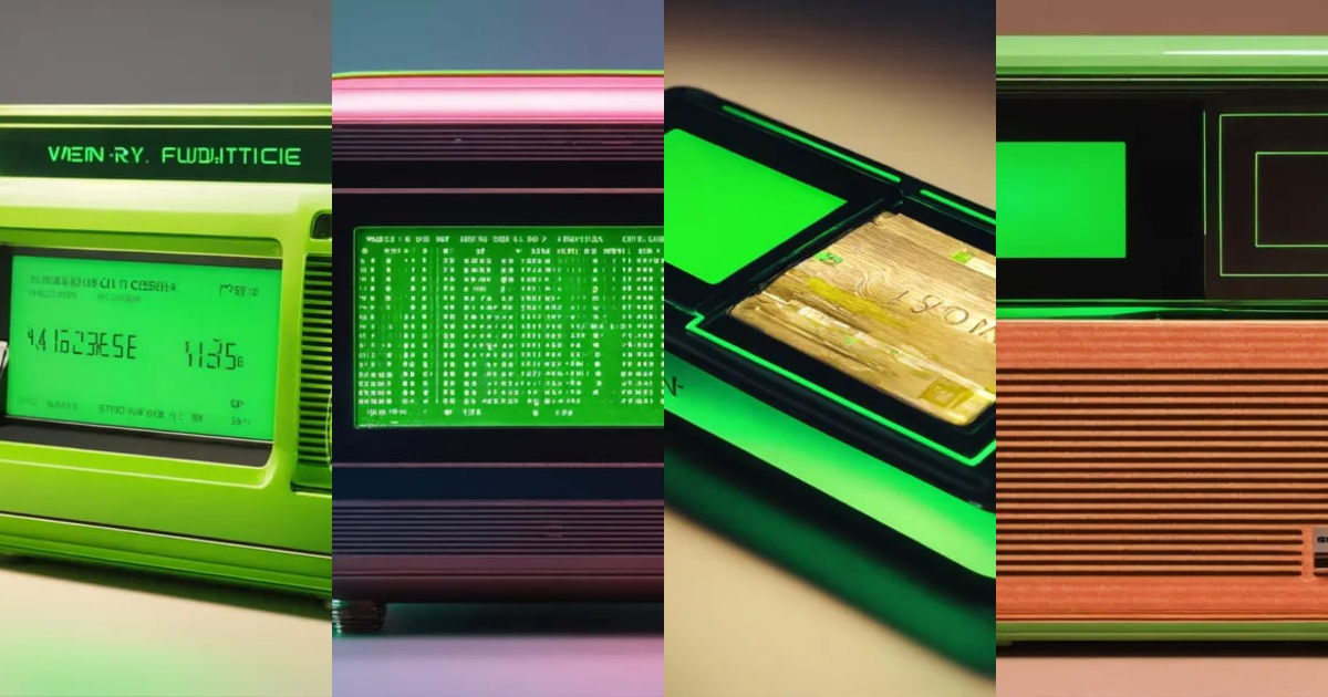 Lexica - Retro futuristic very simple small compact device that accepts ...