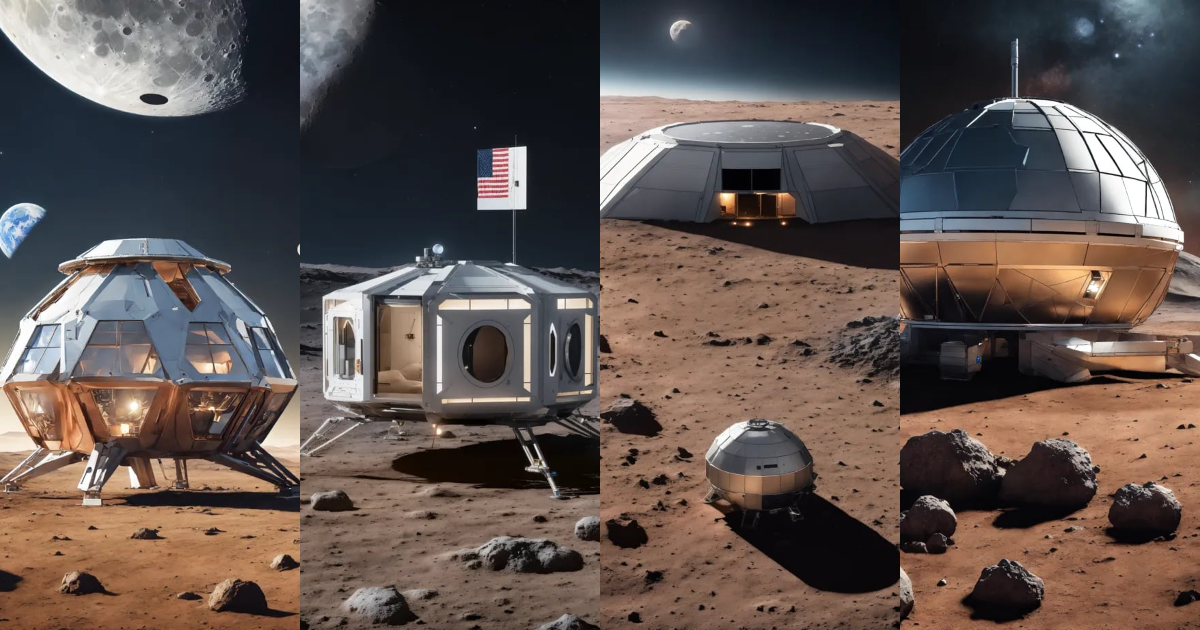 Lexica - Generate a high-res image of a pioneering lunar habitat ...