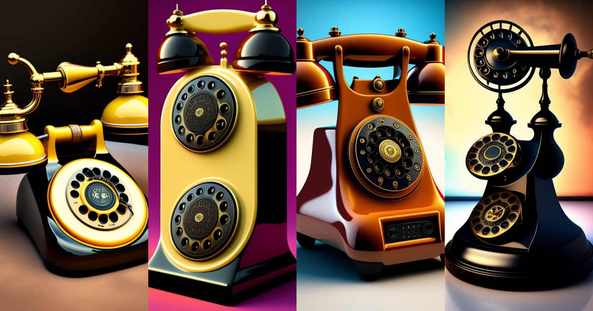 Lexica - Ink blot styled rotary phone