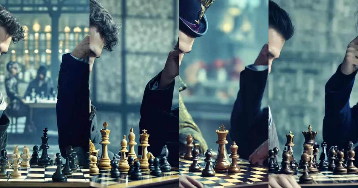 Lexica - Two masters are playing chess, with cold and advanced ...