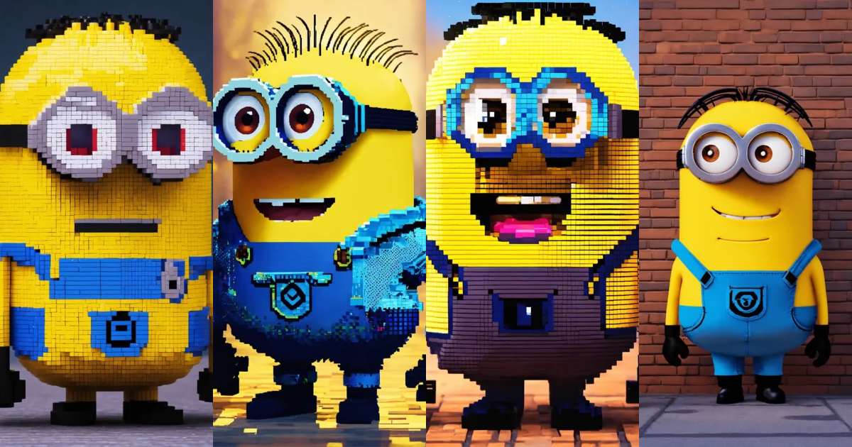 Lexica - Make a minion in a NFT pixelated style