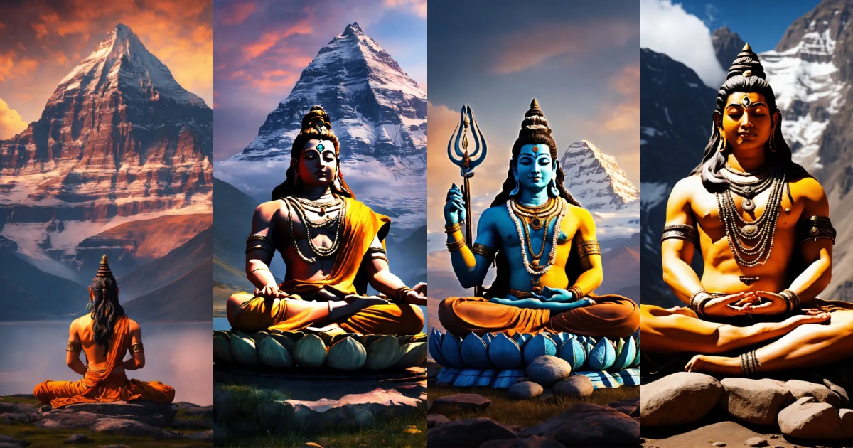 Lexica - Lord Shiva doing meditation in the calm and serene mount ...
