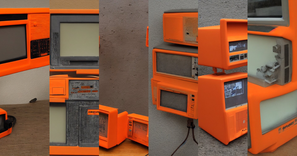 Lexica - Orange vintage crt monitor