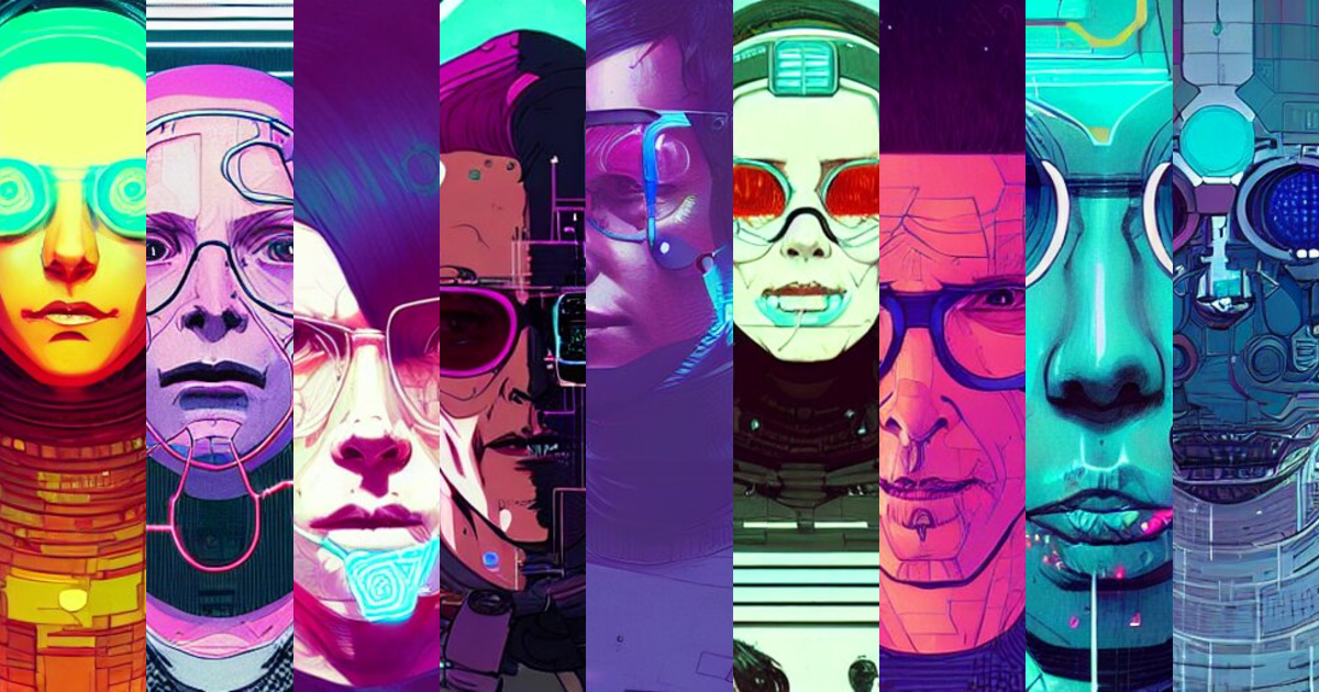 Lexica - A portrait of a neuromancer, cyberpunk concept art by josan ...