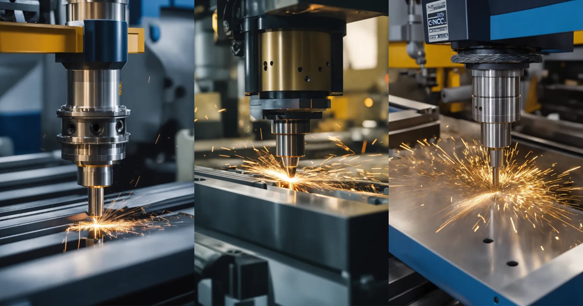 Lexica - Generate a detailed image of a group of end mills inside a CNC ...