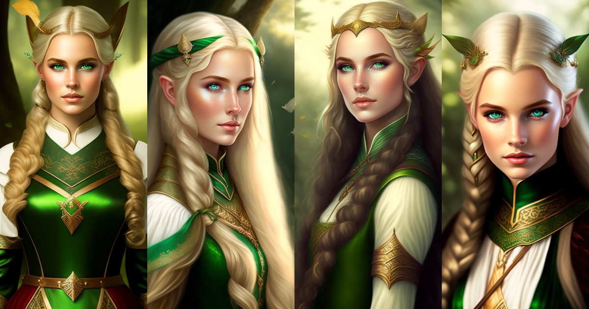 Lexica - Archer girl, tolkien elven, younger, victorian dress, fantasy ...