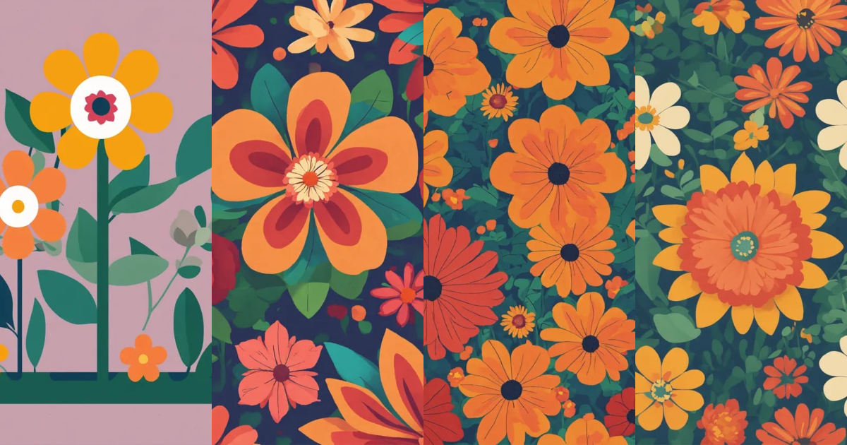 Lexica - Simple 2d flat design flower