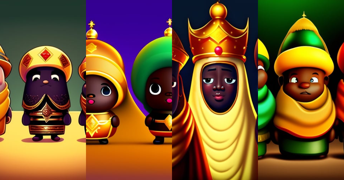 Lexica - The three wise men cute and adorable cartoons, digital art ...