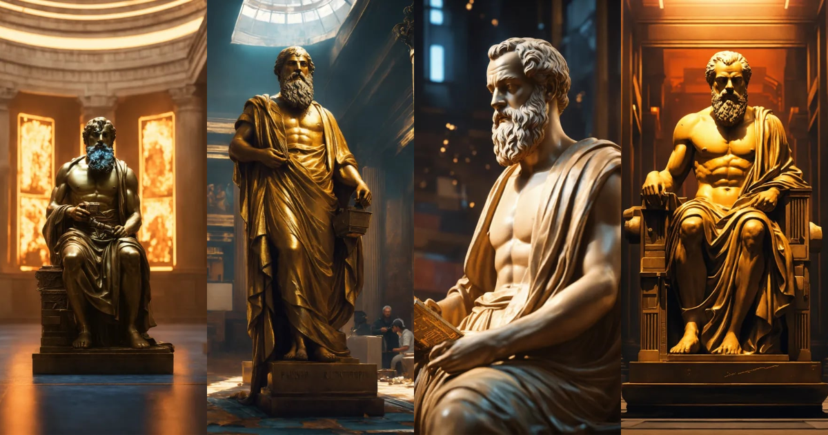 Lexica - Philosopher Socrates statue, Parthenon, Photography, light day ...