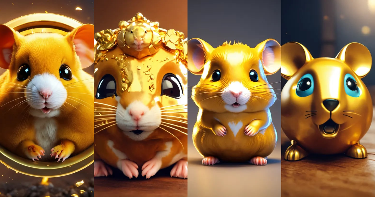 Lexica - Golden hamster logo icon, unreal, 3d engine, 32k