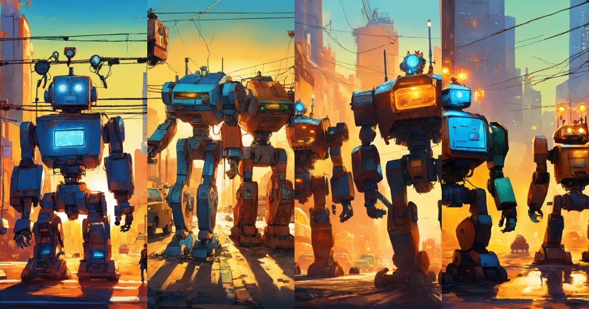 Lexica - Generate a vibrant, cartoon-style poster showing two massive ...