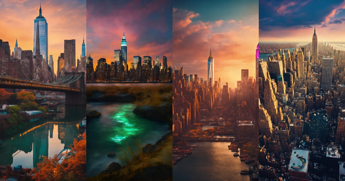 Lexica - New York as a mysterious mermaid kingdom.