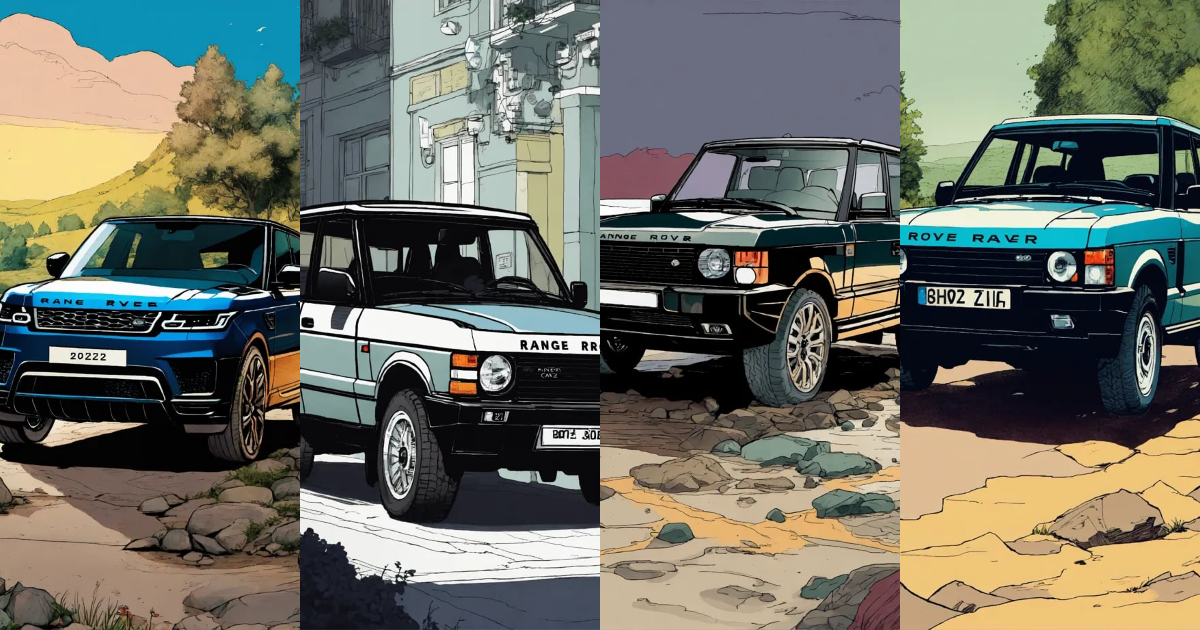 Lexica - Detailed pen and ink illustration of Range Rover Sport 2022 ...