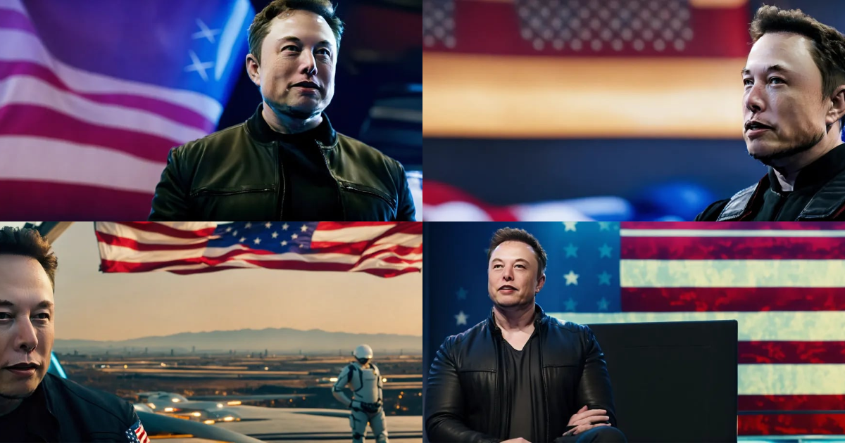 Lexica - President of the United States Elon Musk, American flag in the ...