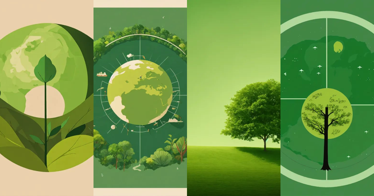 Lexica - Simple, minimalistic picture of a green sustainable planet