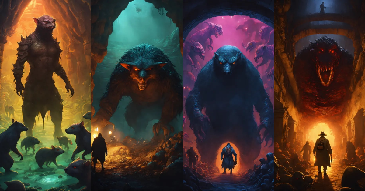 Lexica - Create a vivid and captivating scene where a powerful Ghoul ...