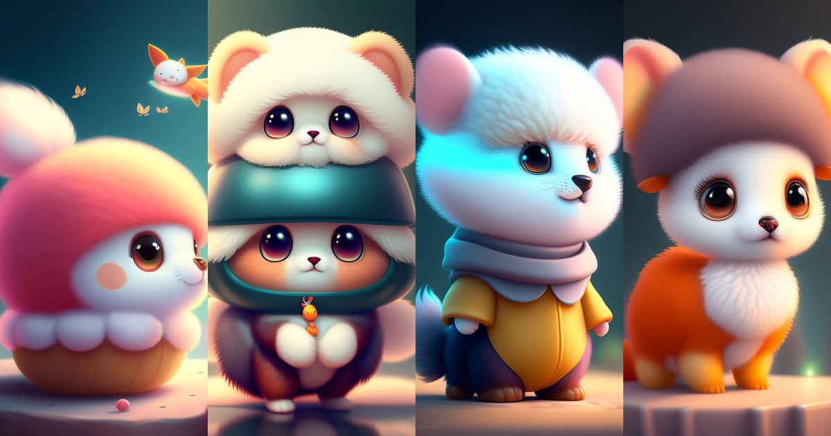 Lexica - Cute and adorable cartoon fluffy baby rhea, fantasy, dreamlike ...