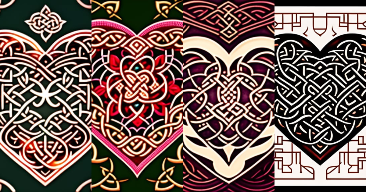Lexica - Heart intertwined elfish, Celtic knots, symmetrical and ...
