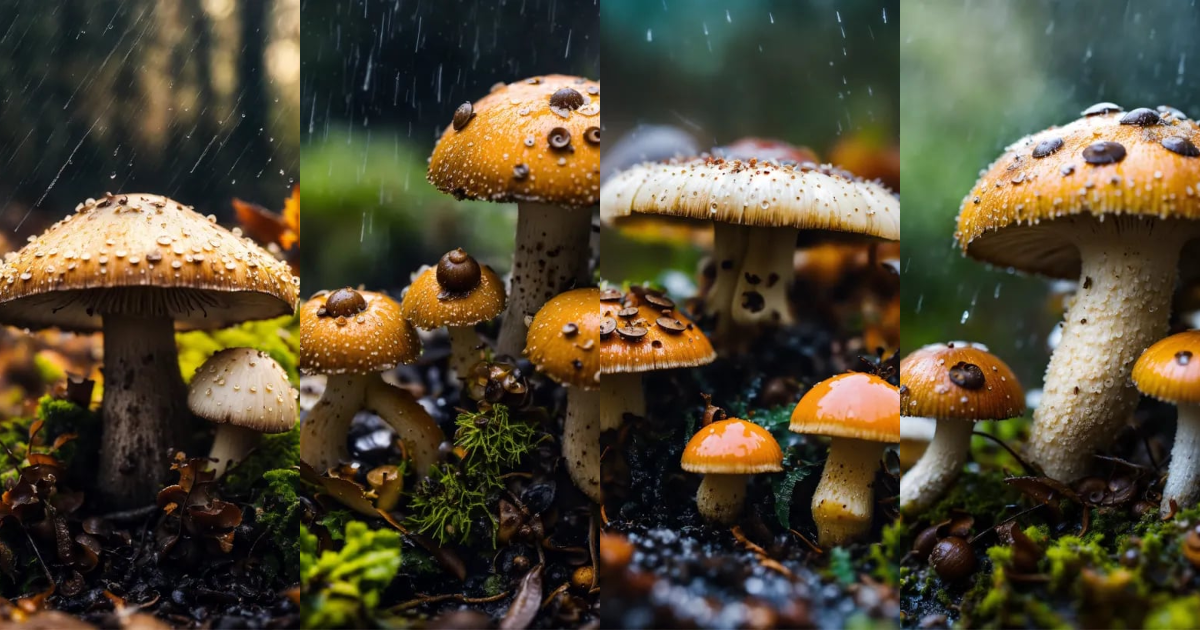 Lexica - Dark creepy ugly rainy Autumn macro photography composition of ...