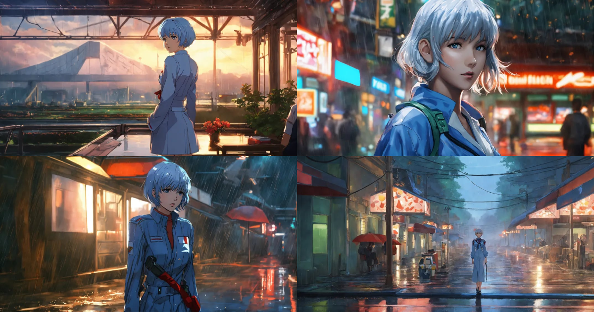 Lexica - Anime art of Rei Ayanami from GUNDAM, detailed scene, stunning ...