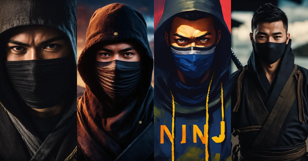 Lexica - Portrait of a male ukj person as a ninja