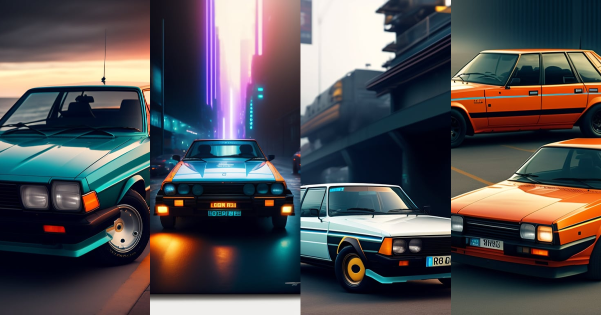 Lexica - A cyberpunk Volvo 245