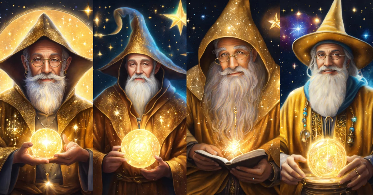 Lexica - Realistic colored pencil drawing of an old alchemist wizard ...