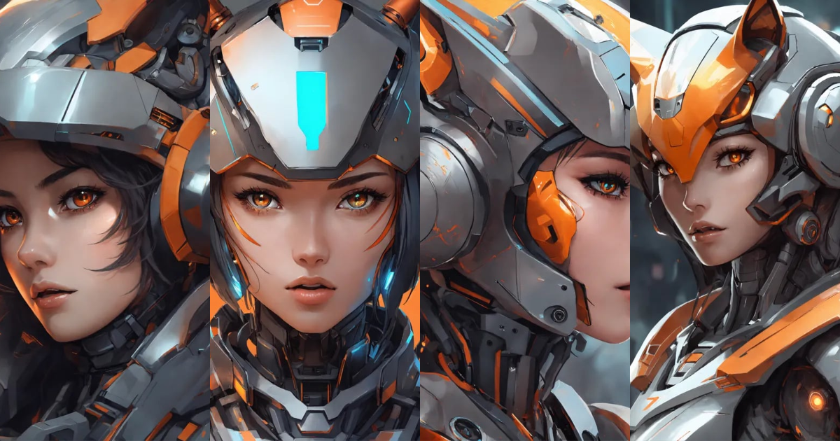 Lexica - Abstract style anime art of a robot girl, 8k, angled view ...