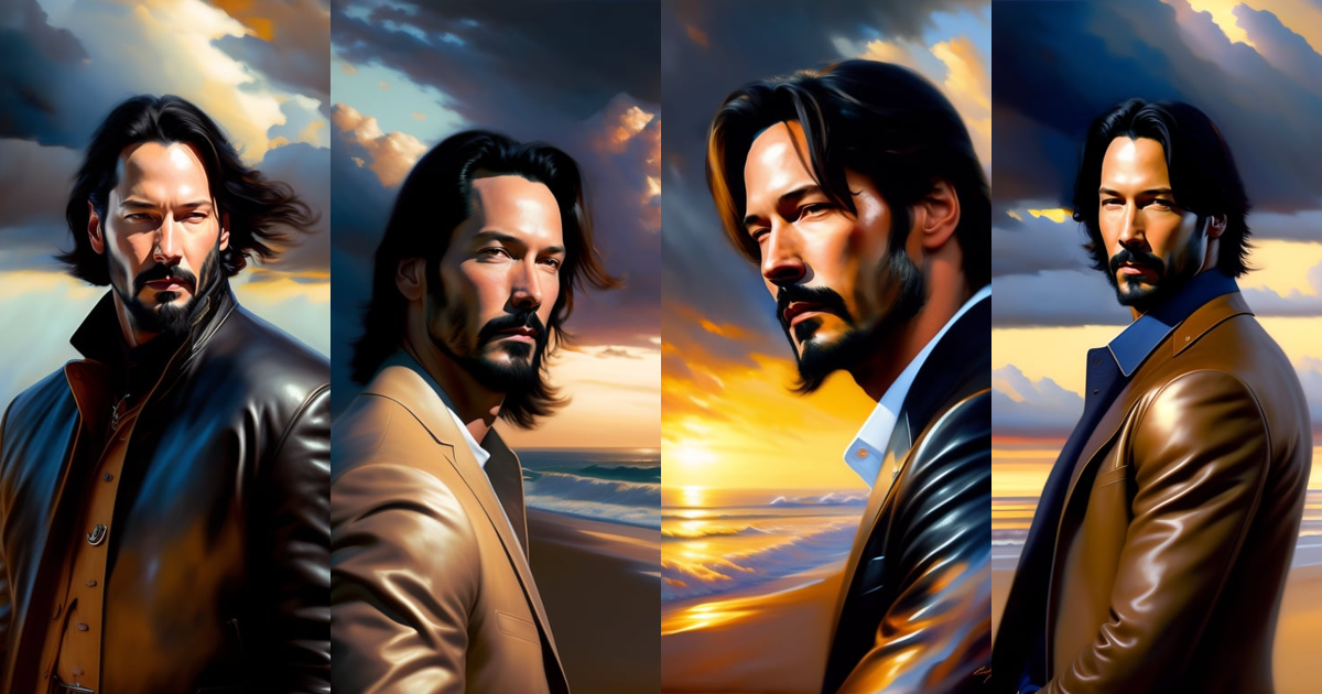 Lexica - Keanu Charles Reeves, photo, detailed, dramatic sky ...