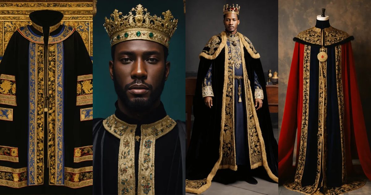 Lexica - A black king royal robe