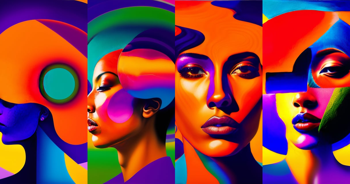 Lexica - Surreal, abstract depiction of a person's head, with their ...