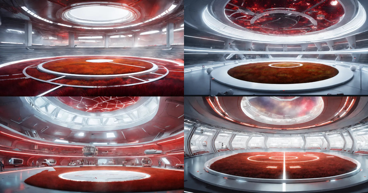 Lexica - A realistic photo of a crowded circular soccer field with low ...