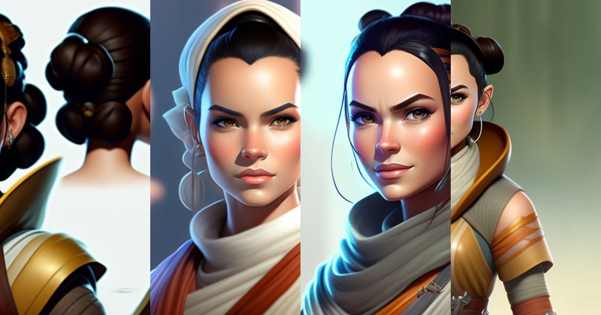 Lexica - Rey skywalker pixar animation disney character design sketch