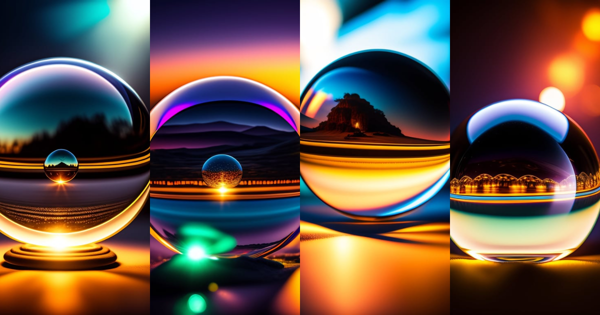 Lexica - Cinematic scene of magical crystal ball with light beam, sharp ...