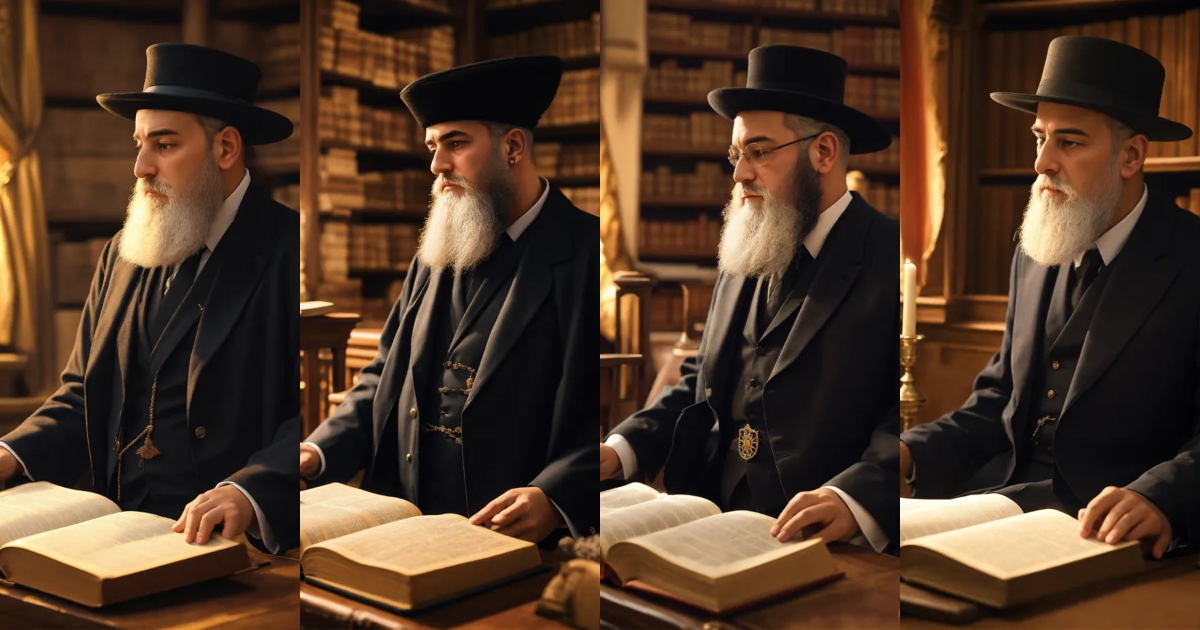 Lexica - A group of medieval Hasidic Jews from a medieval Jewish town ...