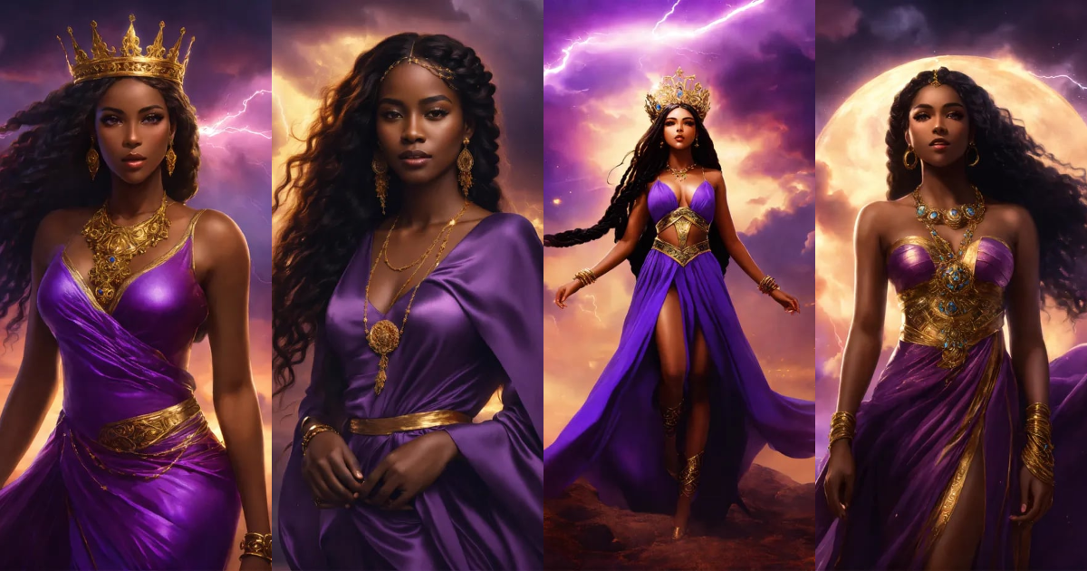 Lexica - Full body gorgeous dark skin queen beautiful black goddess ...