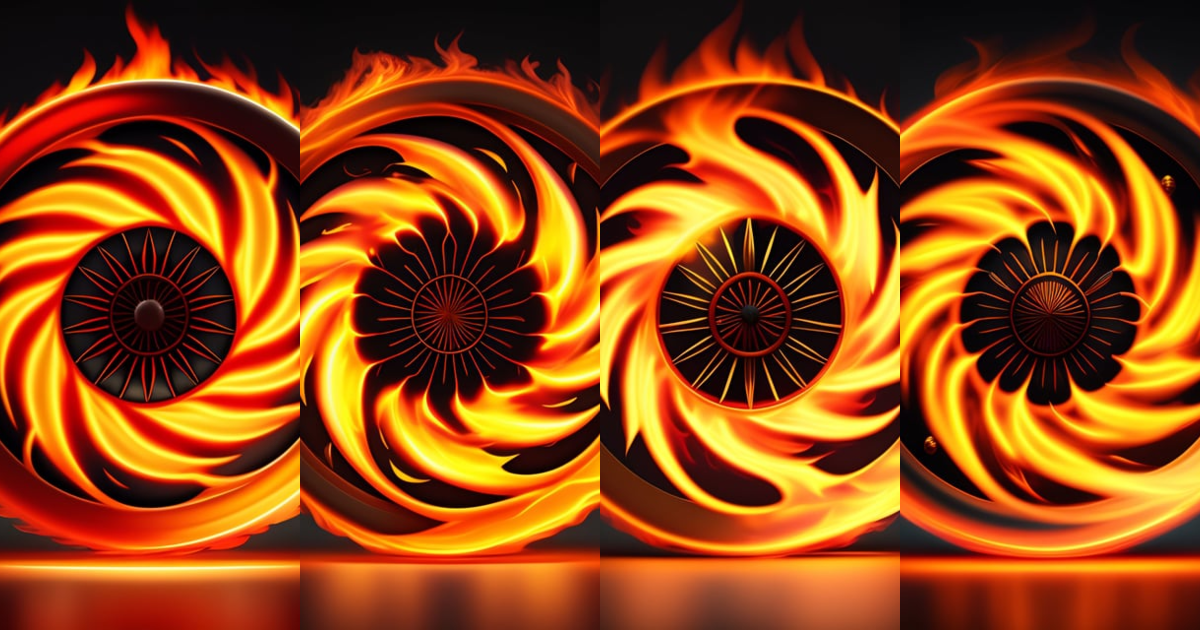 Lexica - Stylized flame wheel